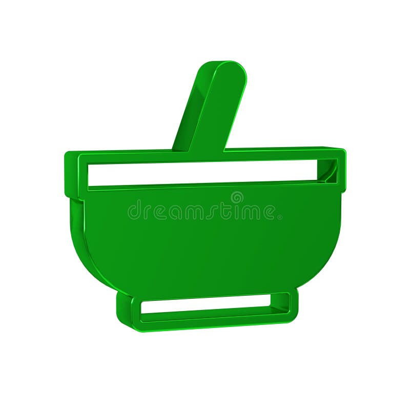 Green Mortar and Pestle Icon Isolated on Transparent Background. Stock ...