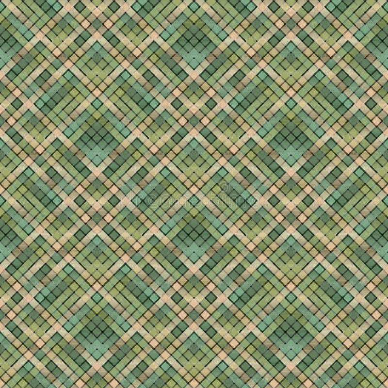 Green Mosaic Fabric Texture Plaid Seamless Pattern Stock Vector ...