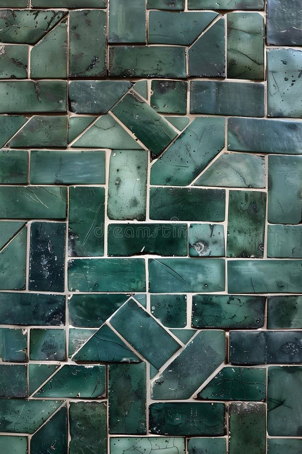 Green Mosaic Tile Pattern Background for Decor or Design Stock Image ...