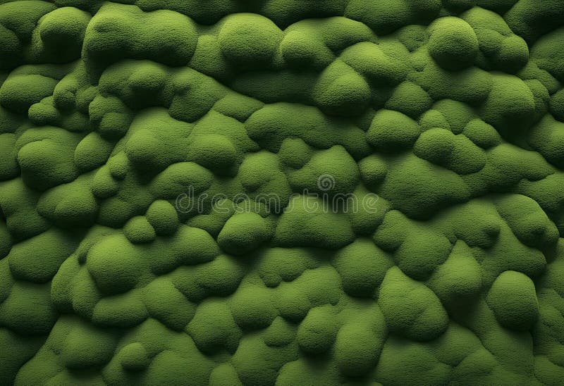 Green Moss Texture, Full View Stock Illustration - Illustration of ...
