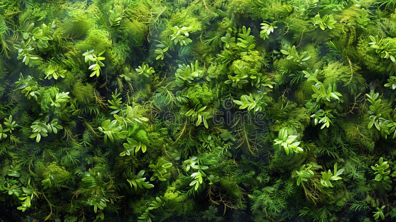Green and Moss Green Wallpaper 3d Render Stock Illustration ...