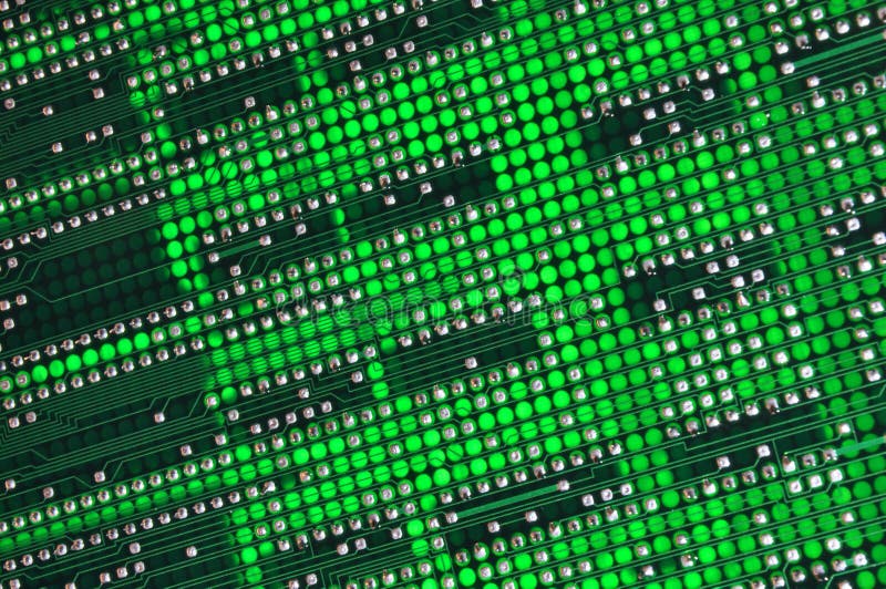 Green Motherboard with Transistors on a White Background Stock Photo ...