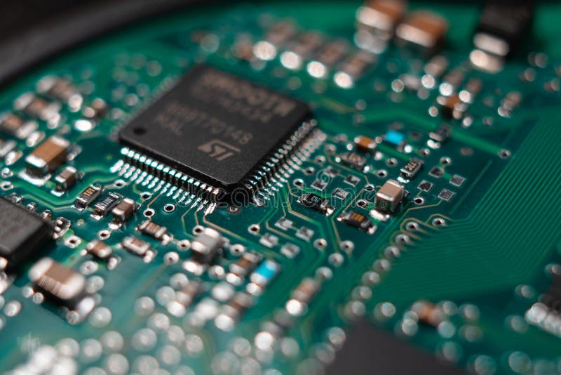Computer chips close-up stock image. Image of tech, macro - 87628957