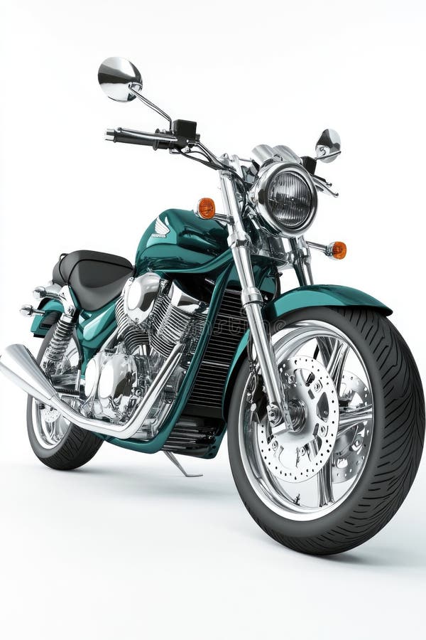 Green Motorcycle on White Surface Stock Image - Image of green ...