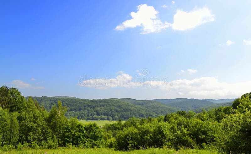Green mountain landscape stock image. Image of blue, landscape - 25201421