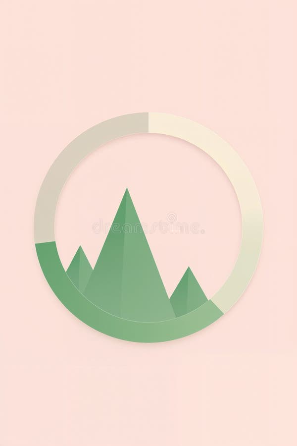 Green Mountain Range Circular Data Visualization Graph Showing Peak ...