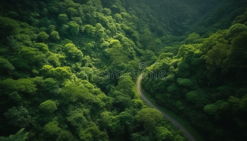 Green Mountain Range, Tranquil Meadow, Beauty in Nature Generated by AI ...