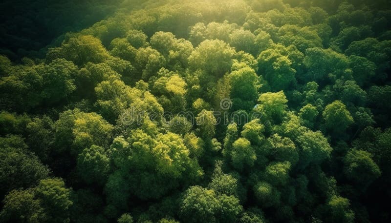 Green Mountain Range, Tranquil Meadow, Pine Tree Growth Generated by AI ...