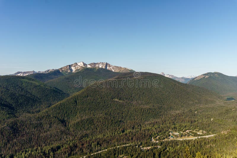 Green Mountain Ridge Scene with Blue Sky Summer Landscape Background ...