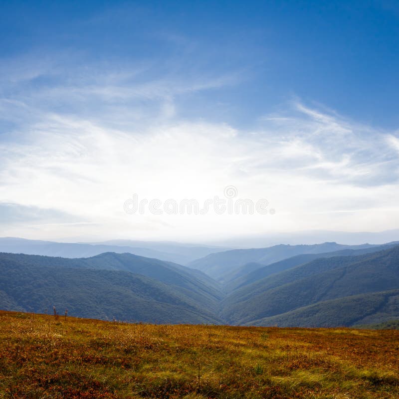 Green Mountain Valley at the Early Morning Stock Image - Image of ...