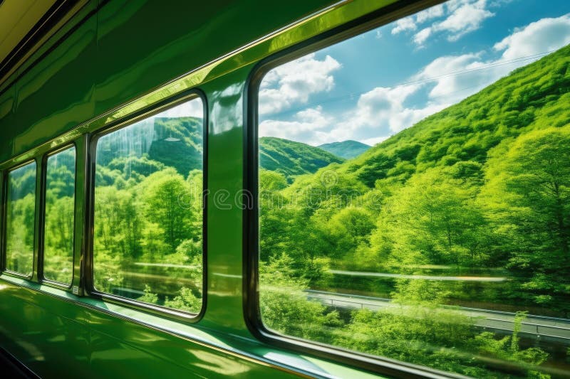 Luxury Train, with Views of the Beach and Blue Water, on Vacation ...