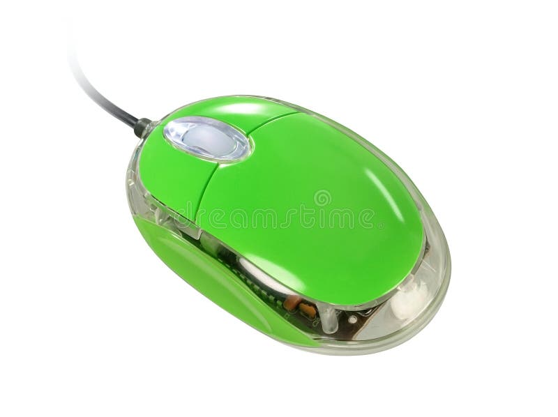 Green computer mouse stock photo. Image of isolated, click - 6874736