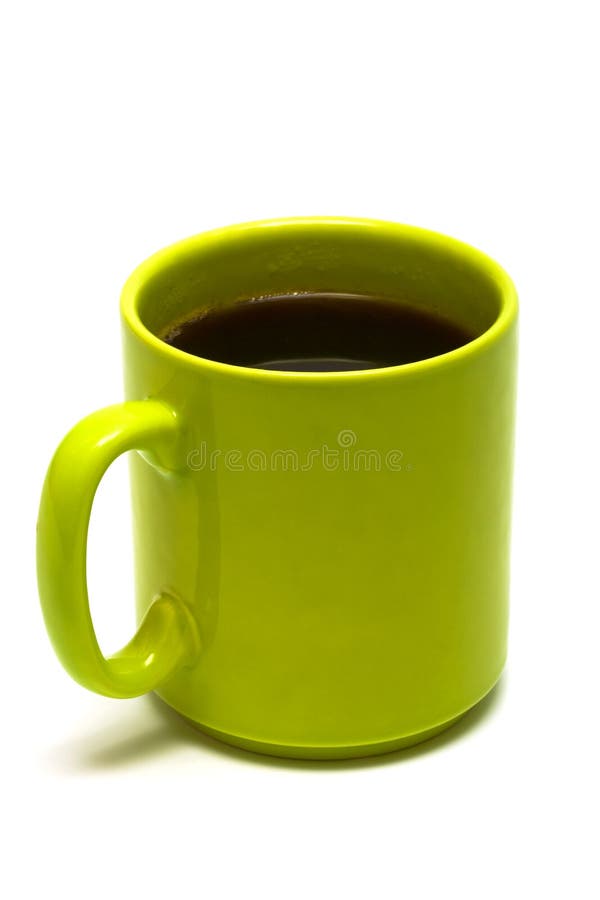 Green mug from coffee stock photo. Image of shadow, white - 7662054