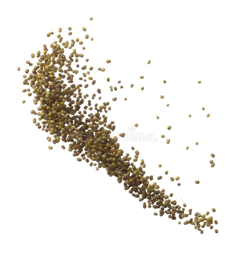 Green Mung Beans Fall Down Explosion Green Mung Bean Float Explode Abstract Cloud Fly Dried