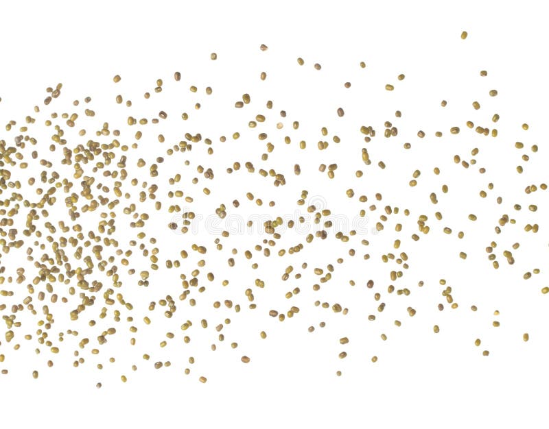 Green Mung Beans Fall Down in Group, Green Mung Bean Float Explode ...