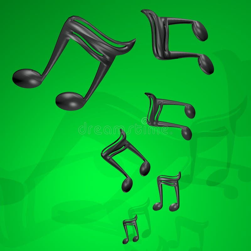 Green music stock illustration. Illustration of symbol - 61662186