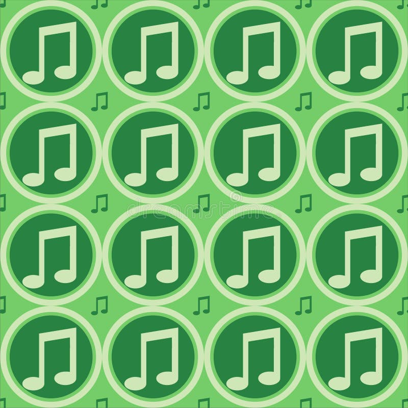 Green Musical Notes Pattern Stock Vector - Illustration of musical ...