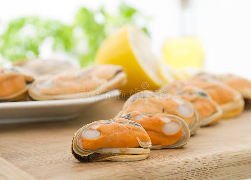 Green mussel meat stock image. Image of fresh, fish - 126764293