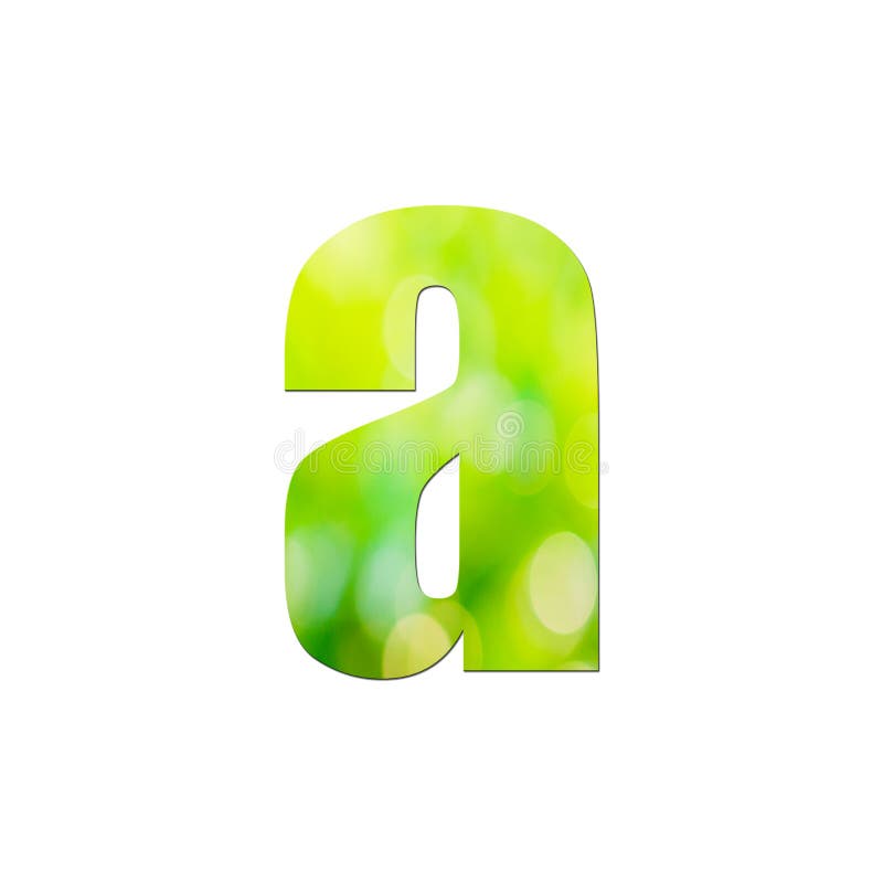 Green Natural in Small Letter ` N ` on White Background. Stock ...