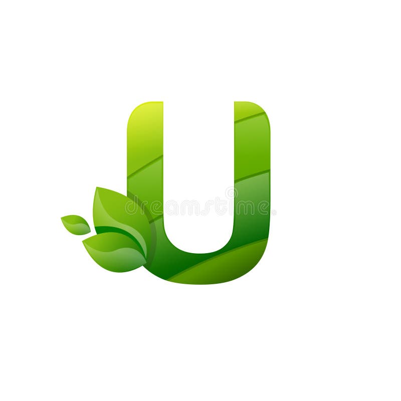 Letter U Leaf Nature Logo Icon Vector Stock Vector - Illustration of ...
