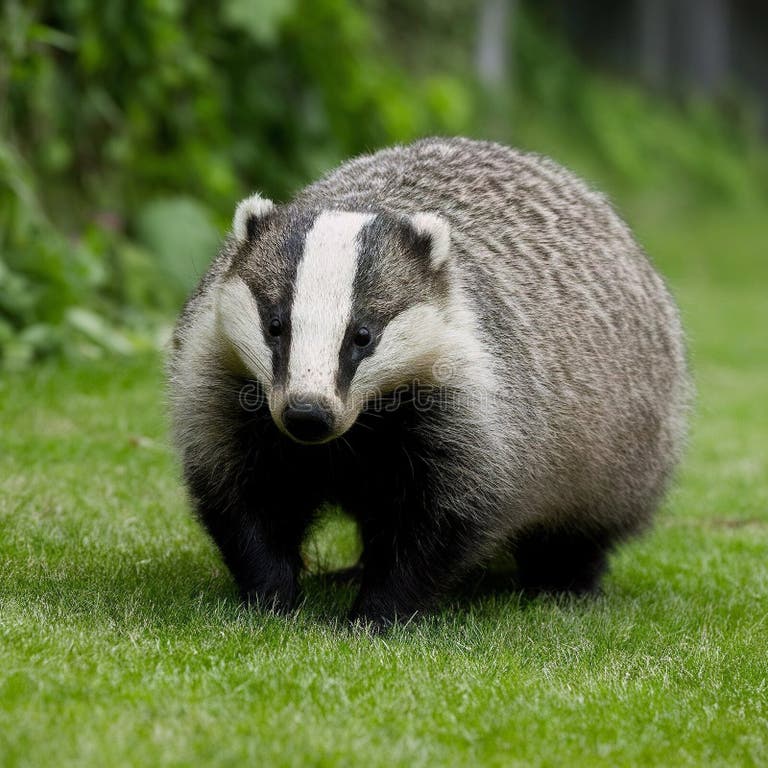 Green Nature badger stock illustration. Illustration of striped - 325066216