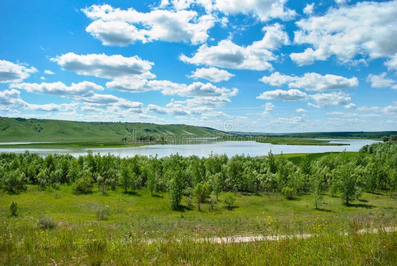 Green Nature Landscape in Russia Stock Photo - Image of nature, tree ...