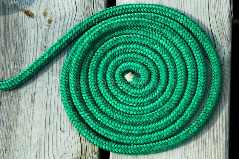 Green nautical rope coiled stock image. Image of wound - 2294055
