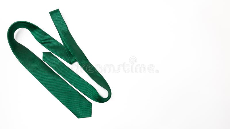 Green Neck Tie with White Background Stock Photo - Image of fashion ...