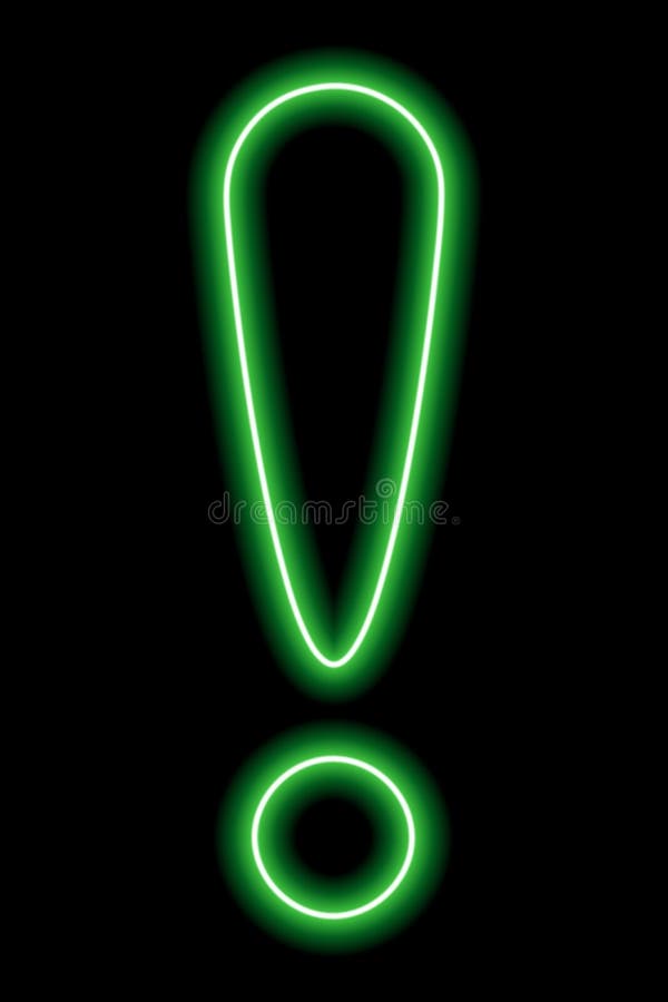 Neon Exclamation Point Stock Illustrations – 567 Neon Exclamation Point ...