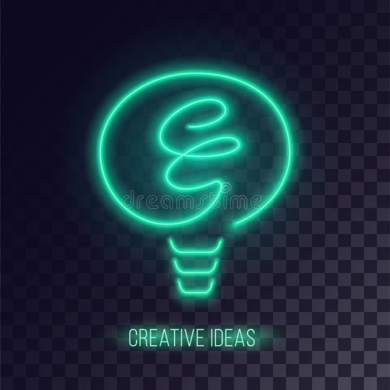 Green neon light icon stock vector. Illustration of american - 102990476