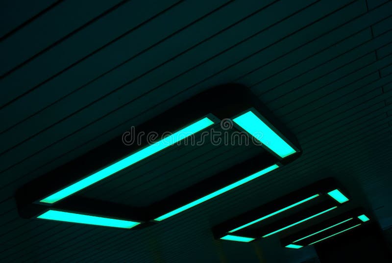 Green neon lights stock image. Image of station, lights - 12007081