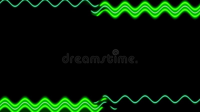 Green Neon Wave Border Background Stock Video - Video of futuristic ...