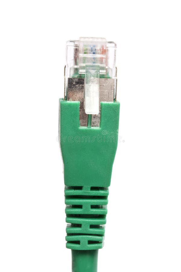 Green network cable stock photo. Image of isolated, rj45 - 11000290
