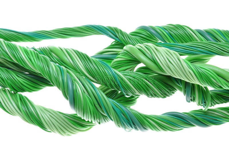 Green network swirl cables stock image. Image of industry - 29264185