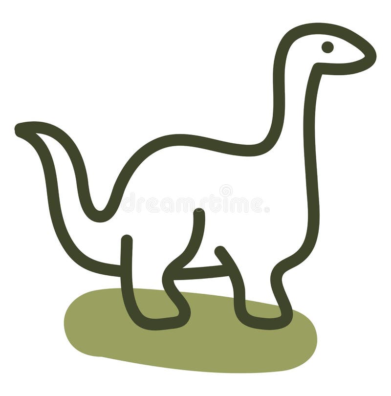 Green Nigersaurus, icon stock vector. Illustration of animal - 260376270
