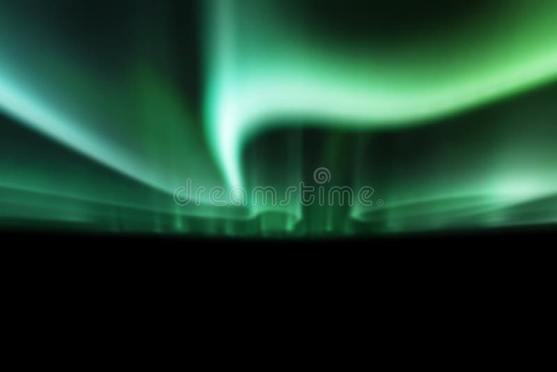 Green Northern Lights Against Black Back Ground Stock Illustration ...