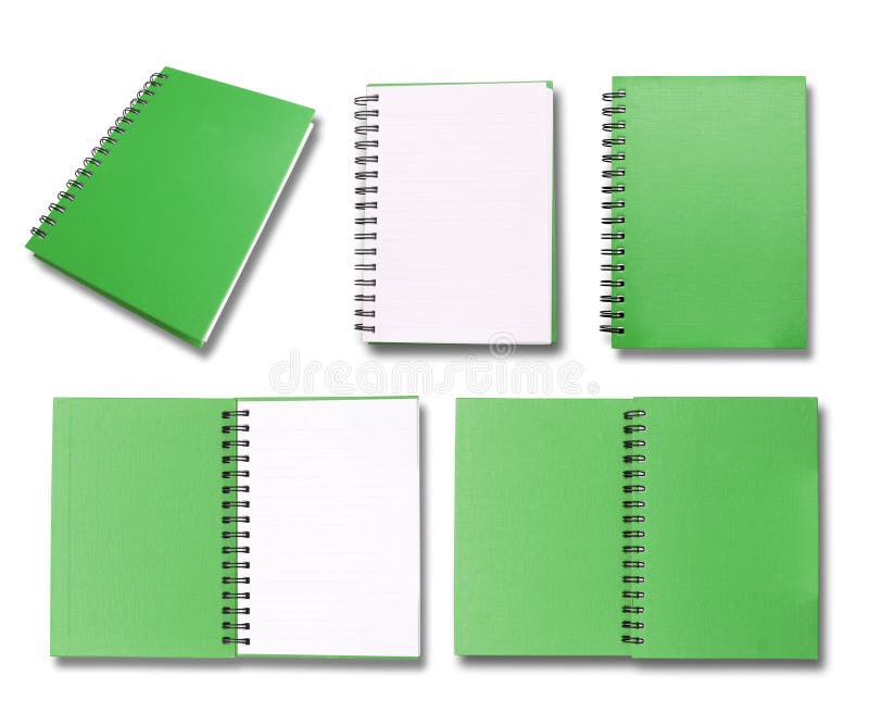 Green note book stock image. Image of curl, list, document - 26600193