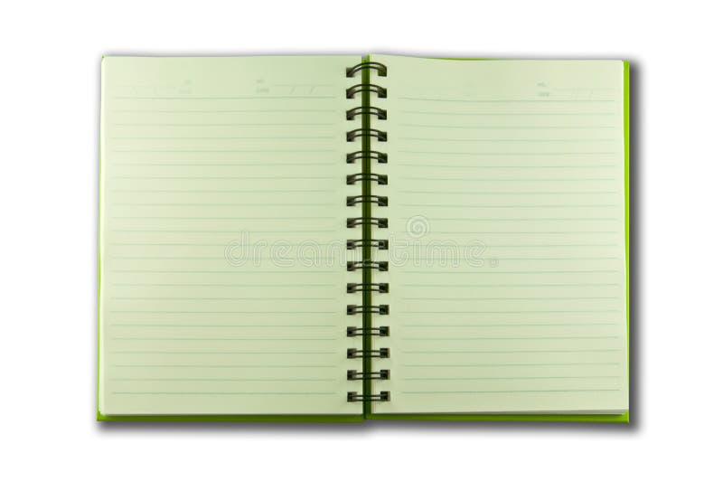 Green notebook stock image. Image of board, binder, isolated - 16714195