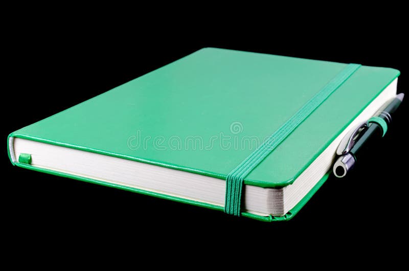 Green notebook stock photo. Image of calendar, clock - 58666978