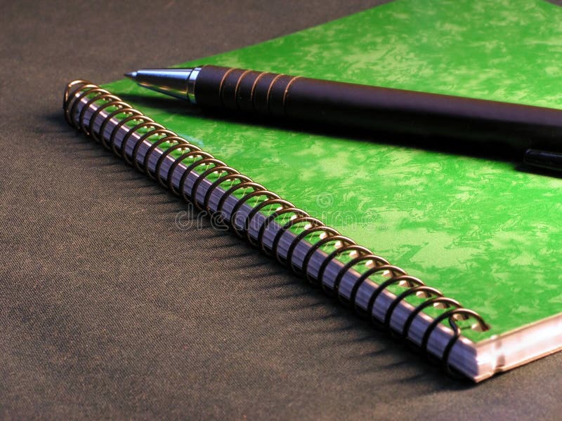 Green notepad stock image. Image of intelligence, line - 796649