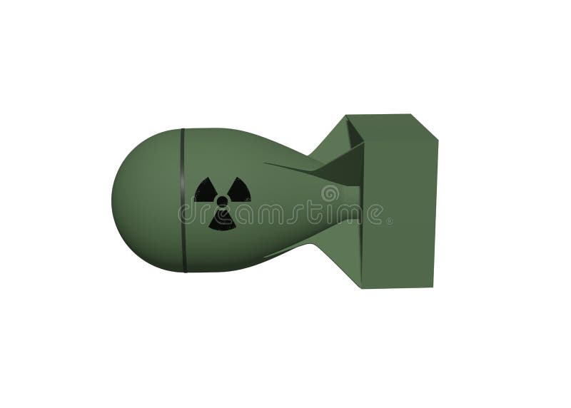 Green Nuclear Bomb with X-ray Caution Sign Stock Illustration ...