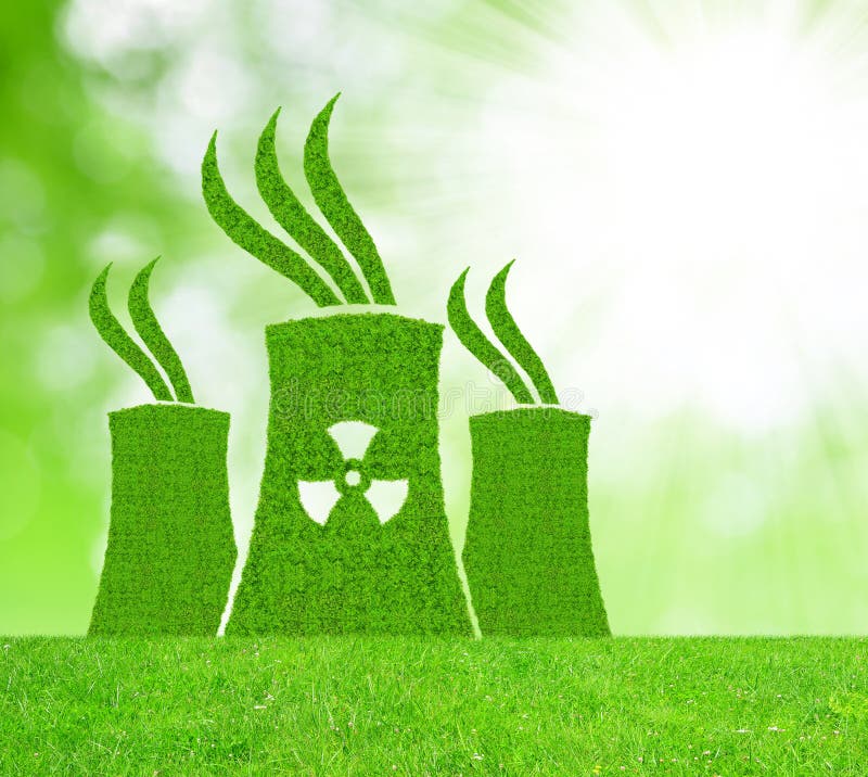 Green Nuclear Power Plant Icon Stock Photo - Image of industrial ...