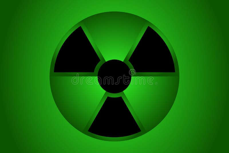 Green Nuke Atomic Nuclear Sign Symbol Stock Vector - Illustration of ...