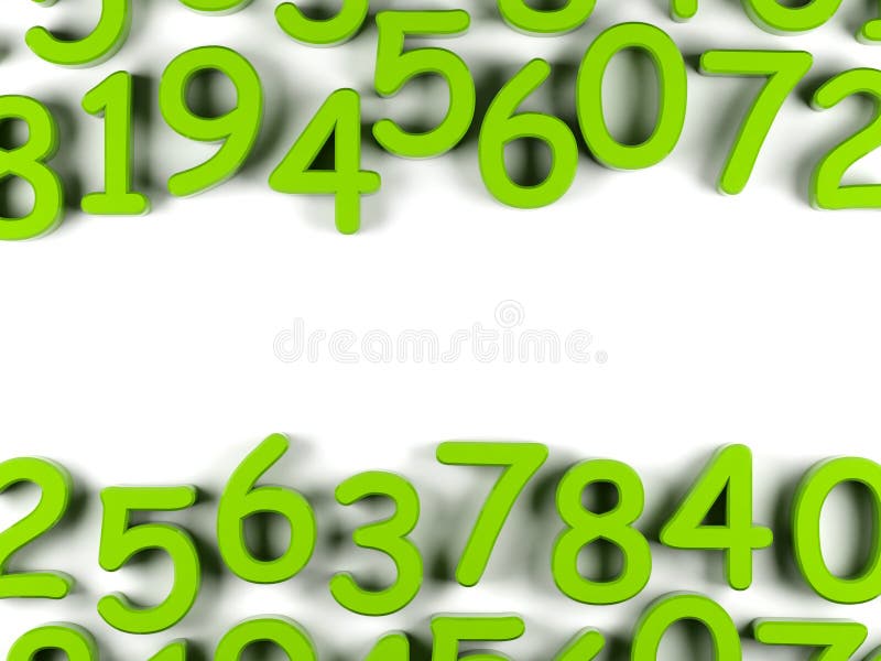 Green numbers background stock illustration. Illustration of concepts ...
