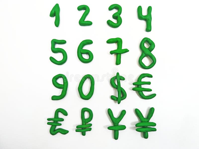Green Numbers and Money Currency. Stock Photo - Image of eight, green ...