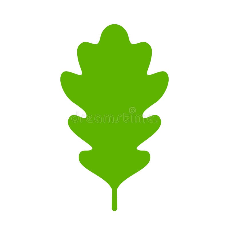 Green oak leaf icon stock vector. Illustration of icons - 95927869