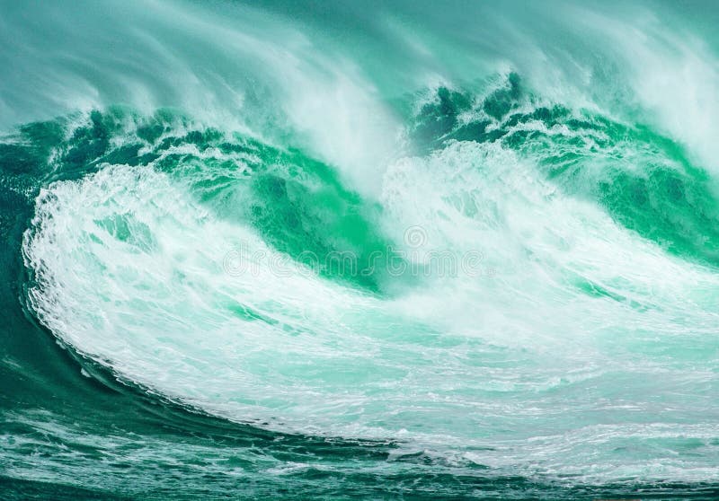 Green Ocean Wave stock photo. Image of clear, crash - 127674556