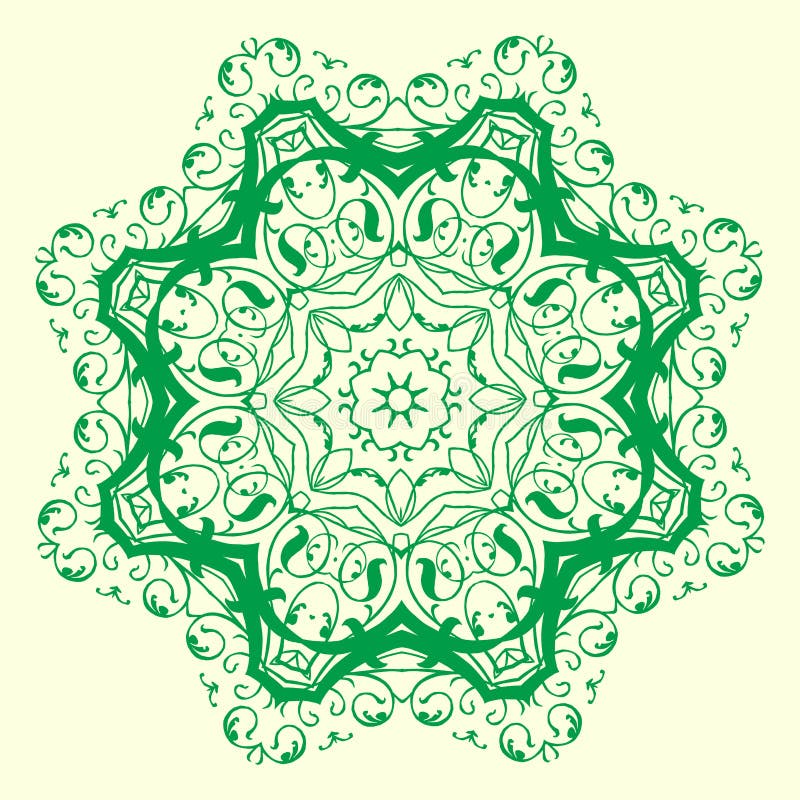 Green Geometric Element of the Ornament Stock Vector - Illustration of ...