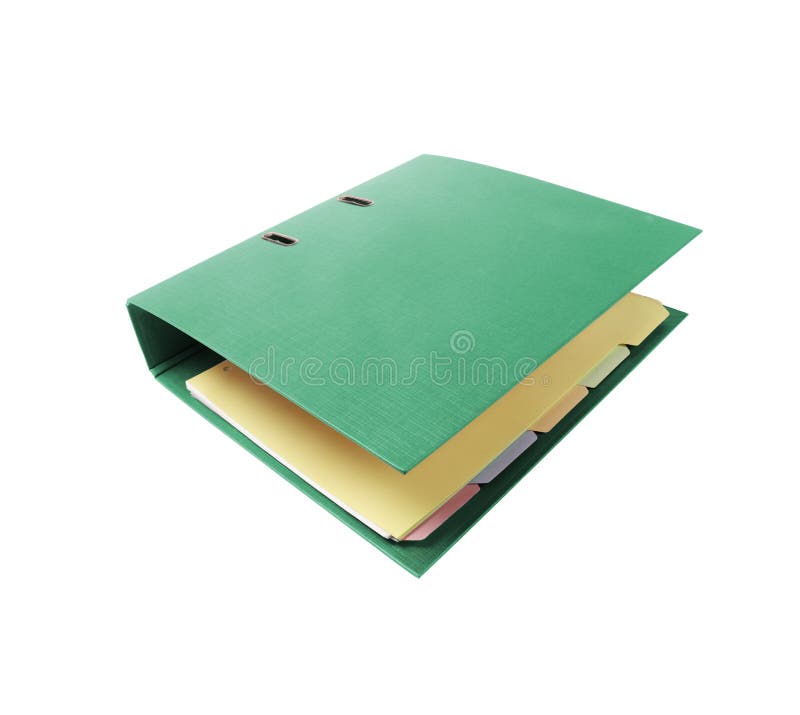Green Office Folder Isolated Stock Image - Image of office, business ...