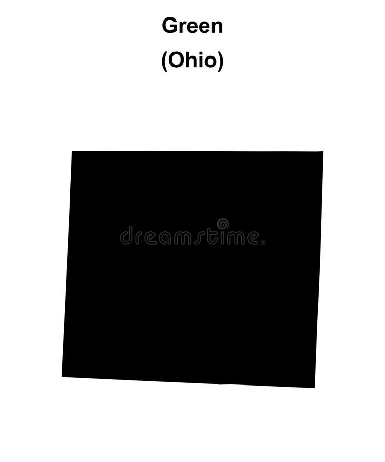 Green outline map stock vector. Illustration of cartography - 357492187